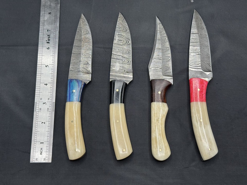 Lot of 20, 6''&8'' Mix,Handmade Damascus Steel knife| Stag, Ram Horn ...