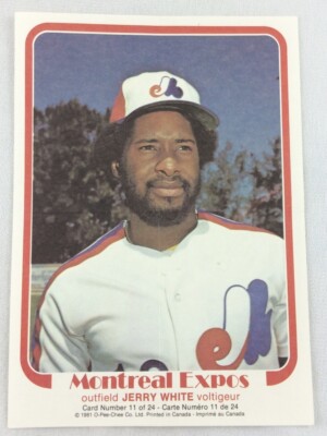 1981 O-Pee-Chee Montreal Expos Baseball Insert Poster #11-Jerry White ...