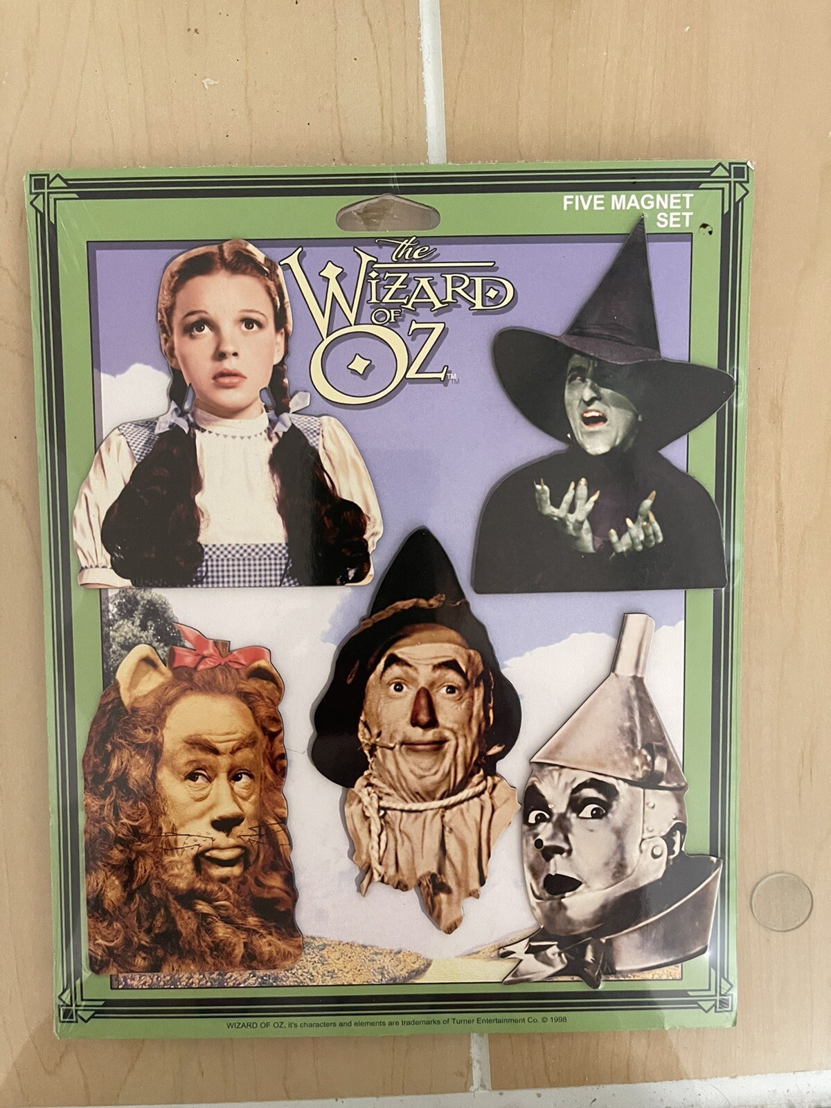 Wizard of Oz Magnet Set Vintage - Dorothy, Cowardly Lion, Witch Tinman ...