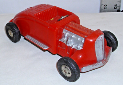 MARX #2 FORD SPARKING HOT ROD CAR PLASTIC TOY 1950s IN RED | eBay