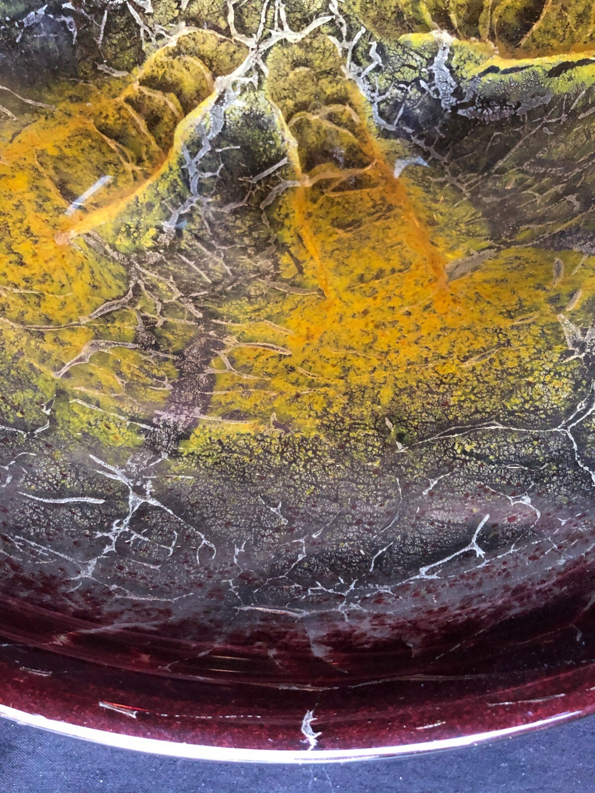 Large ANTIQUE GERMAN GLASS BOWL BY KARL WEIDMANN FOR WMF IKORA BAUSHAUS ...