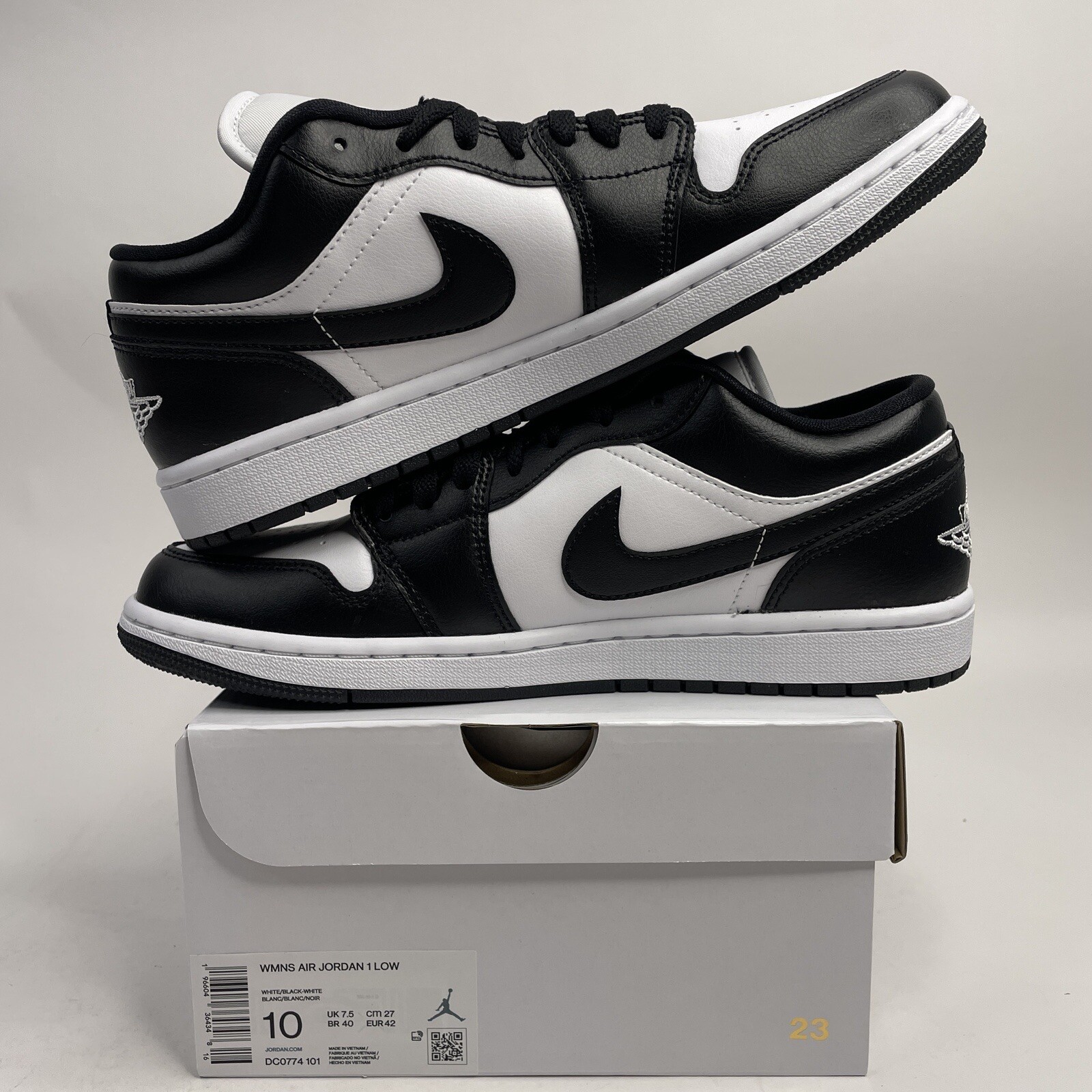 Nike Air Jordan 1 Low Retro WMNS “Black White/Panda” DC0774-101 Women’s ...