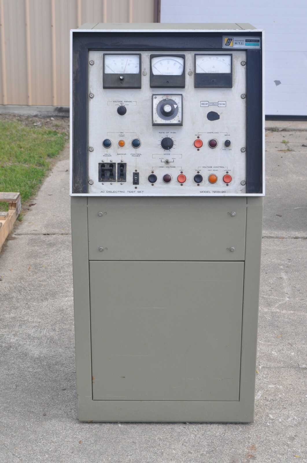 HIPOTRONICS MODEL 7200-2- AC DIELECTRIC TEST SET HIPOT PARTS ONLY | eBay