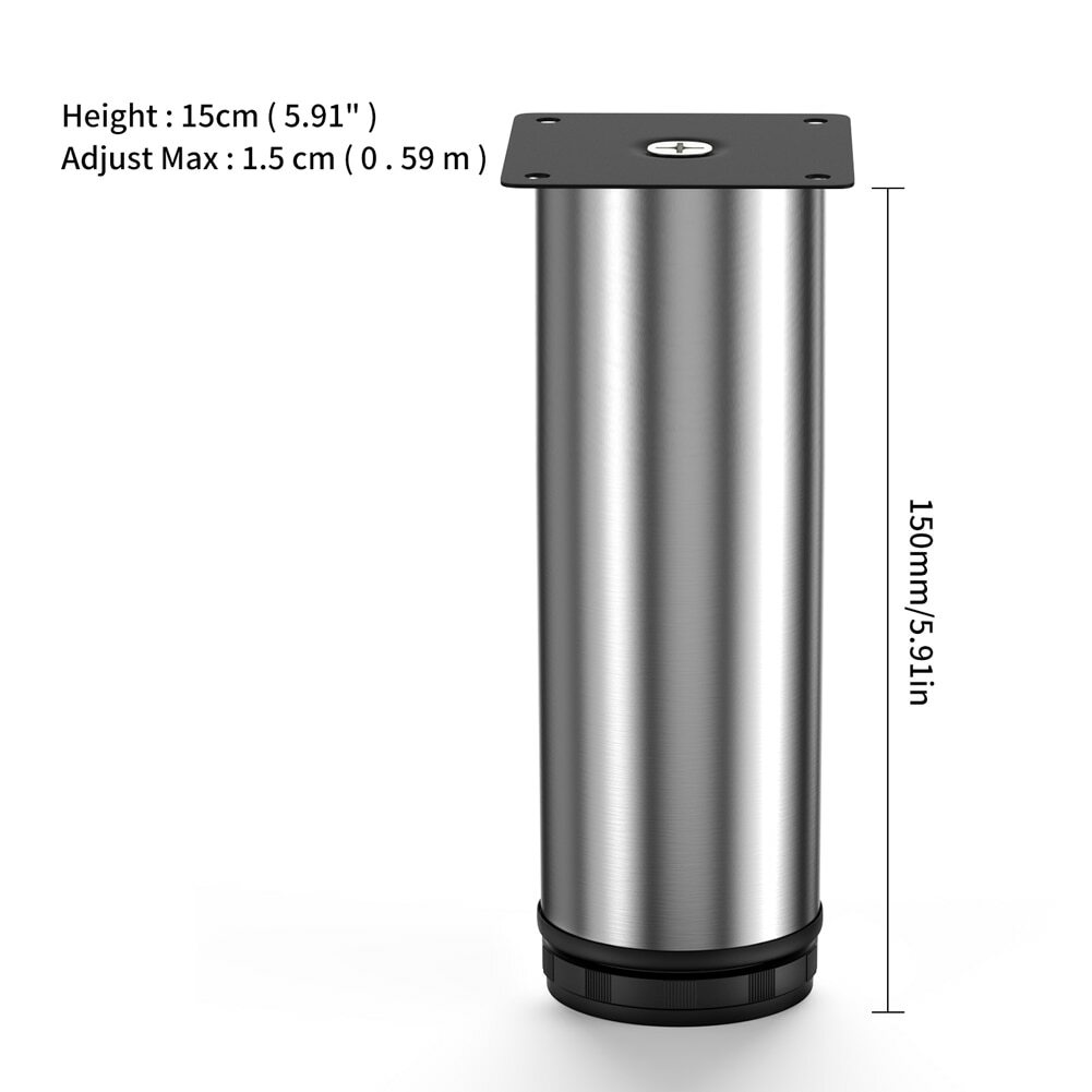 1x Adjustable Plinth Leg For Kitchen Cabinet Furniture stainles steel 5 ...