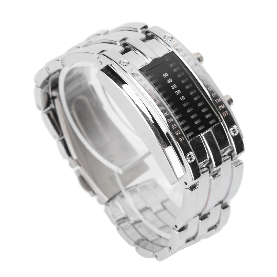 *LED Watch Unique Binary Time Mode Display Convex Arc Structure ...