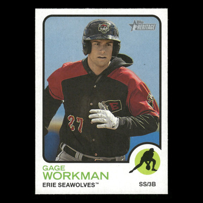 Gage Workman #157 2022 Topps Heritage Minor League Erie SeaWolves ...