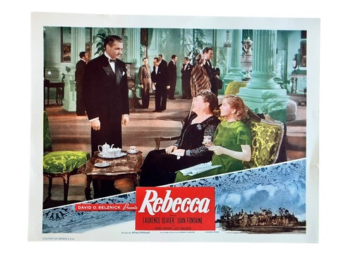 Vintage Rebecca Lobby Card 1950s Rerelease Hitchcock Olivier Fontaine ...