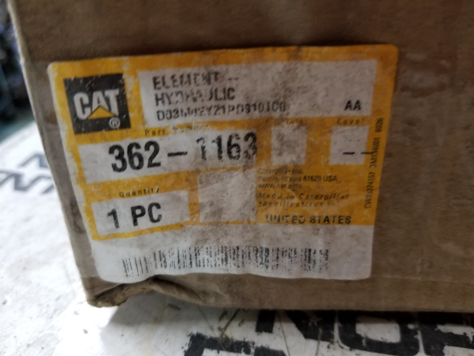 CAT FILTER ELEMENT 362-1163 3621163 | eBay