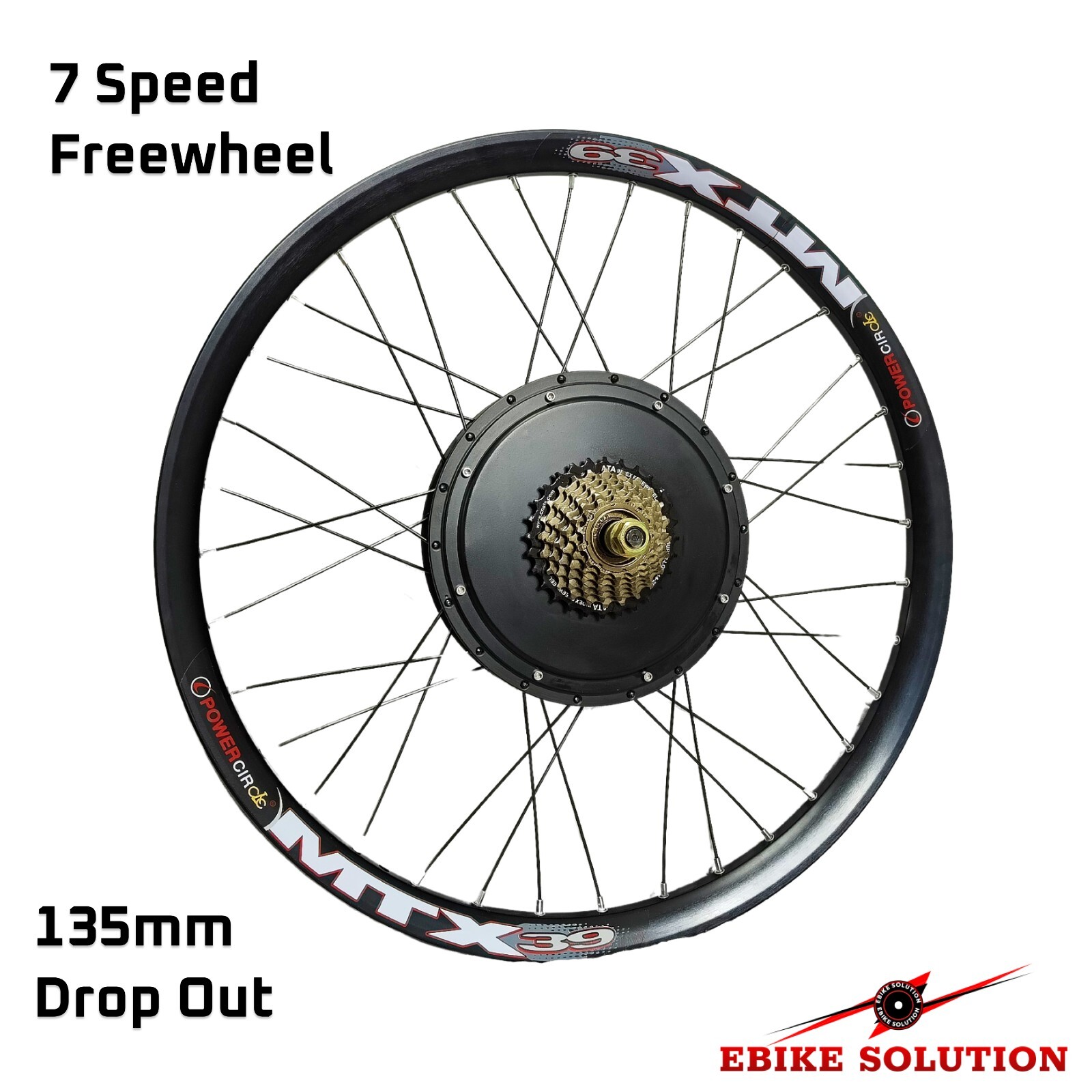 2000w Ebike 48-72v 45a Controller Kit Rear Wheel Electric Bicycle Wheel ...