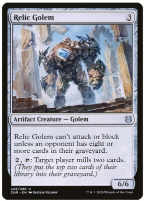 x4 NM (Playset) Relic Golem, MTG, Zendikar Rising, Magic the Gathering ...