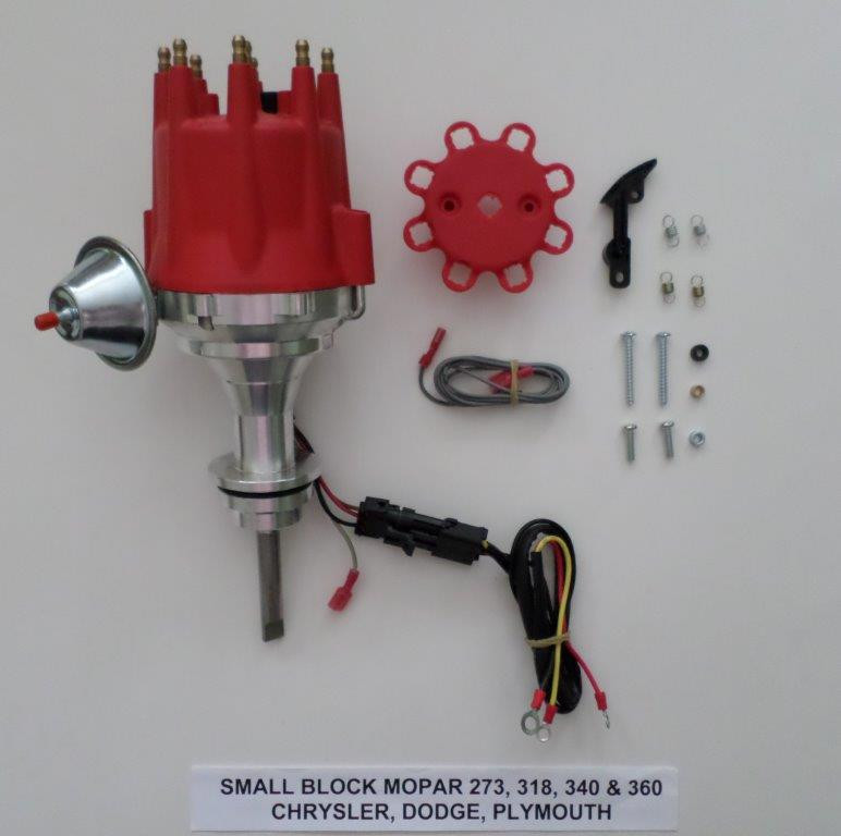small cap SMALL BLOCK CHRYSLER 318 & 360 RED HEI Distributor, RED 45K ...