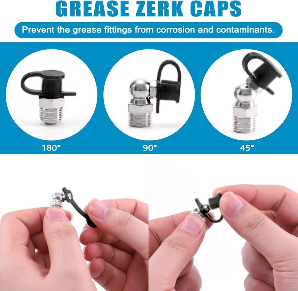 315 PCS Grease Fittings Assortment, SAE & Metric Zerk Grease Fittings ...