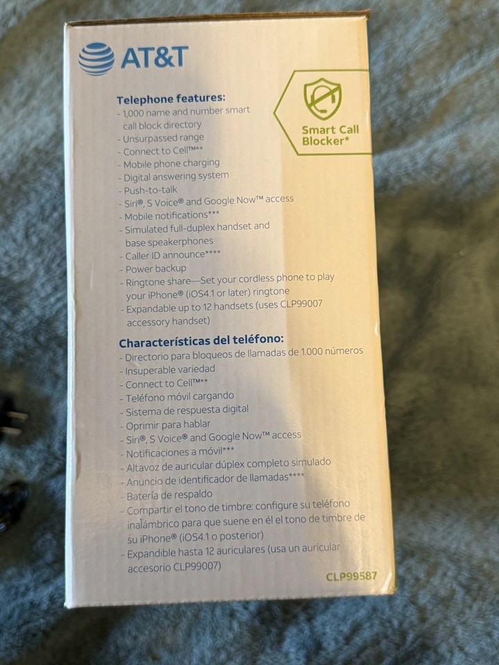 AT&T 5-Handset Connect to Cell Phone Answering System W/ Call Blocker ...