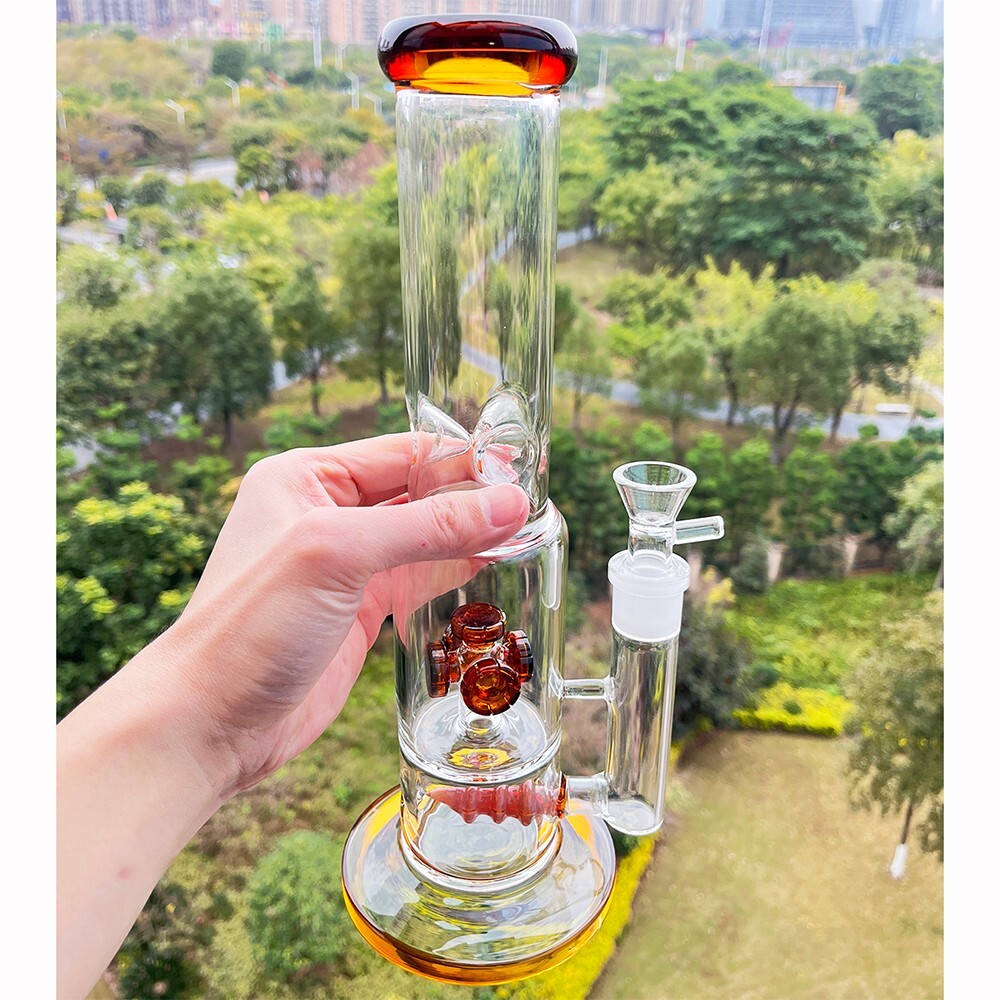 13" Heavy Glass Bong Percolate 1.8lb Bongs Smoking Hookah Water Pipe ...