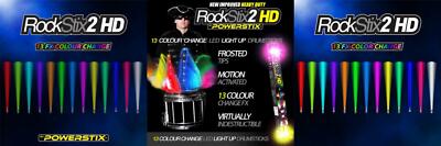 PAIR of ROCKSTIX 2 PRO - COLOUR CHANGING LED LIGHT UP DRUM STICKS | eBay