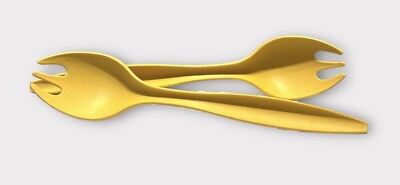 Vintage Tupperware 12" Salad Forks / Sporks Harvest Gold Set of 2 | eBay