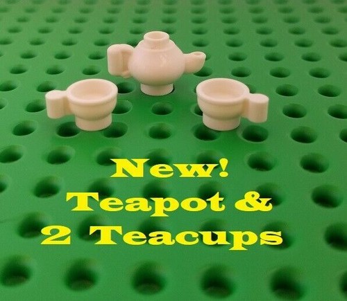 New LEGO TEA SET White Teapot with Matching Teacups Minfigure Food ...