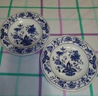 Set of 2 NIKKO Ironstone Blue Bonnet Harmony House Tea Cup Saucers 6 in ...