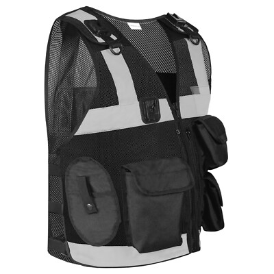Security Black One Size Fits All Protect Utility Tactical Vest, Police ...
