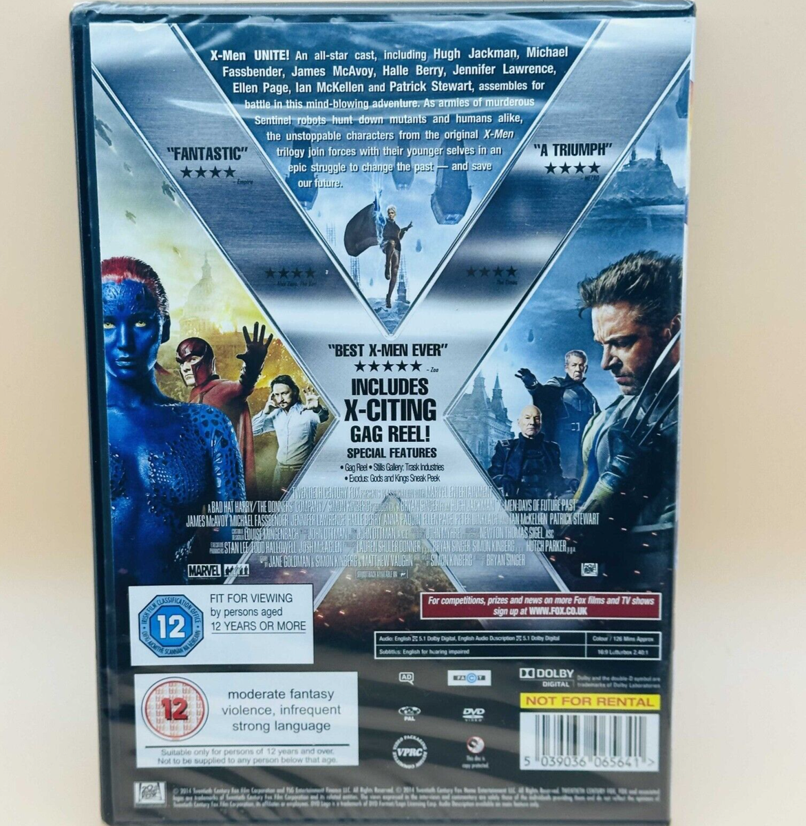 X Men Days Of Future Past Dvd Cover X Men: Days Of Future Past” Back