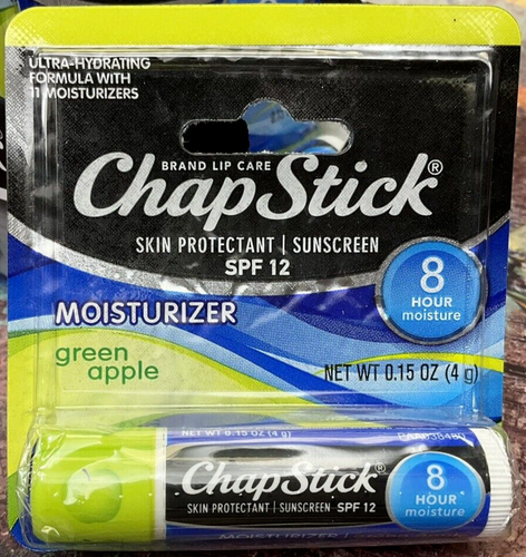 Rare - Chapstick Green Apple Skin Protectant Moisturizer Sunscreen SPF ...