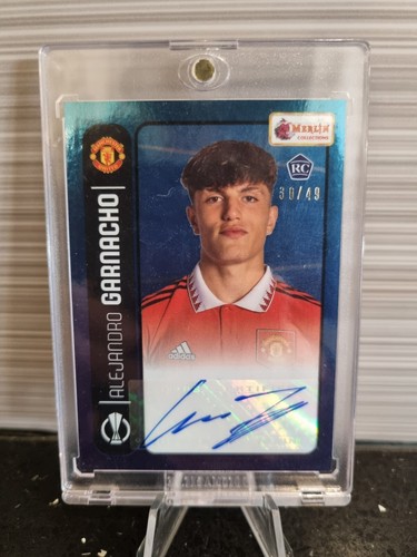 Topps Merlin Heritage 98 Alejandro Garnacho Auto Signed Rookie Card RC ...