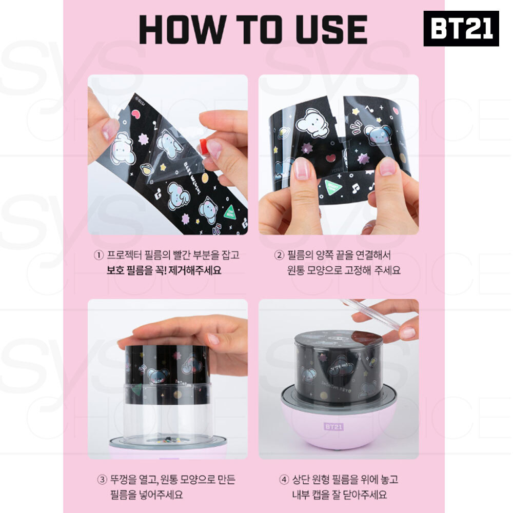 BTS BT21 Official Authentic Goods Projector Lamp Speaker + Express ...