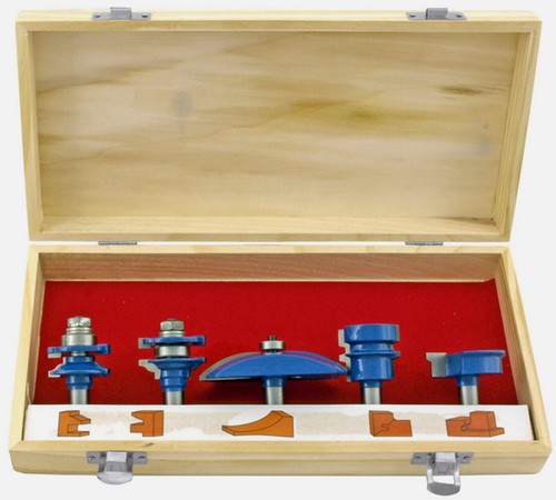 Neiko 10112A 5 Pc Industrial Ogee Cutter Router Bit Set Carbide Blades ...