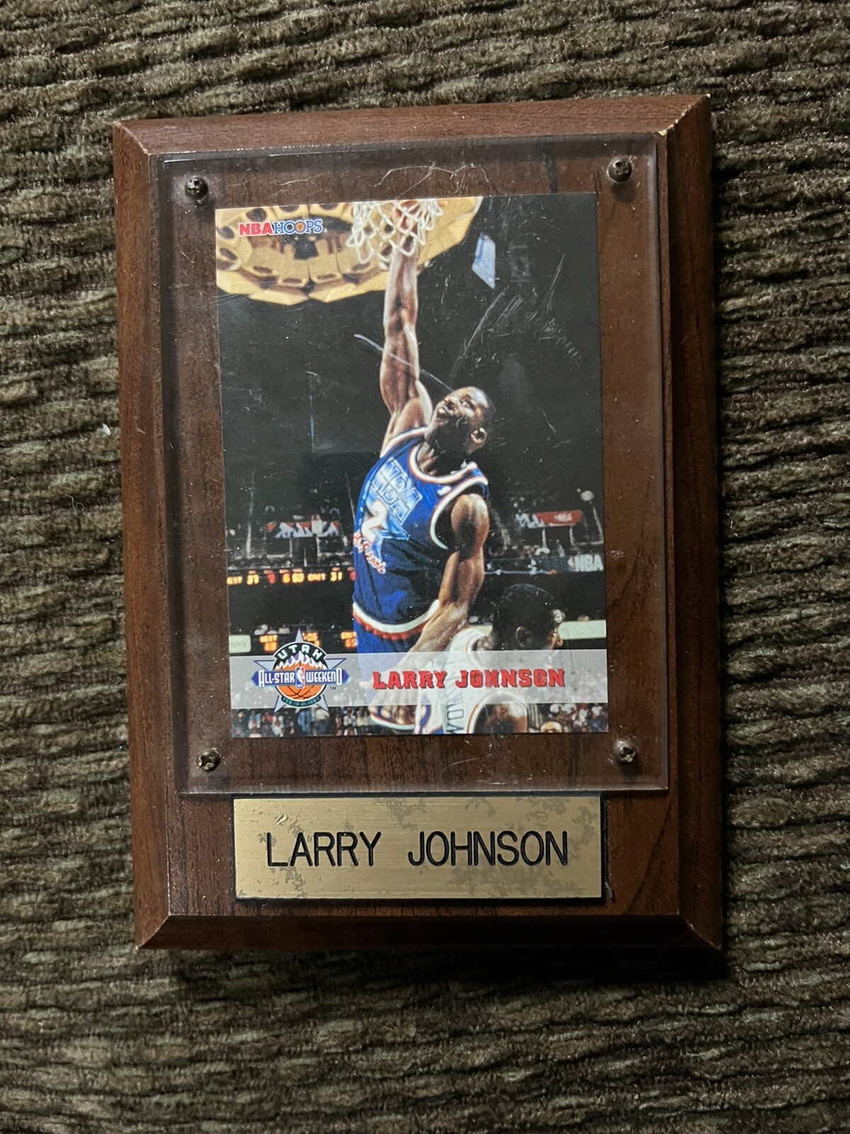Larry johnson basketball card/ NBA Plaque | eBay