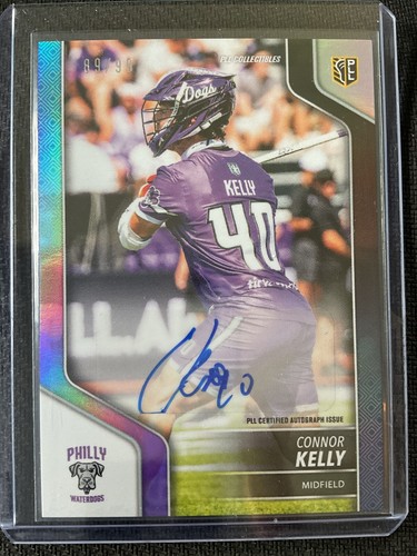 Connor Kelly 2024 Premier Lacrosse League PLL Blue Auto Card #89/99 | eBay