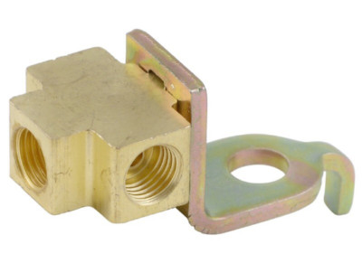 Brass Brake Line Tee Fitting with Steel Bracket | eBay