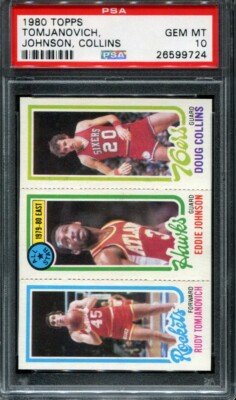 1980 Topps Basketball PSA 10 Rudy Tomjanovich Eddie Johnson Doug ...