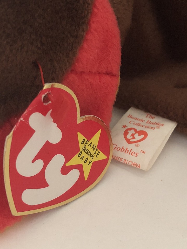 The Beanie Baby Collection Original Baby Gobbles TY Turkey Plush ...