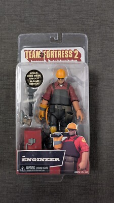 Team Fortress 2 The Engineer Red Action Figure NECA 2014 (Sealed, Never ...