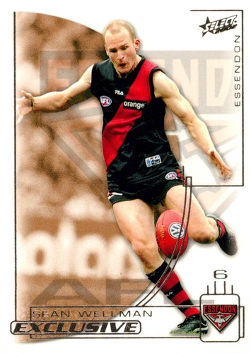 2002 ESSENDON BOMBERS AFL Card SEAN WELLMAN Exclusive | eBay