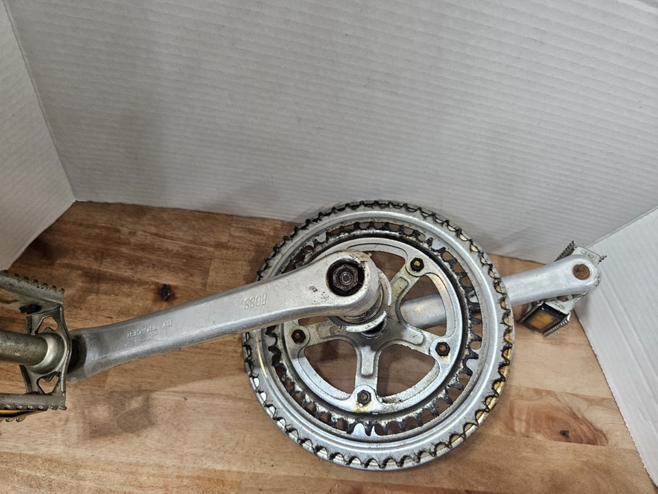 Vintage Ross Bicycle One Piece Crankset And Pedals | eBay