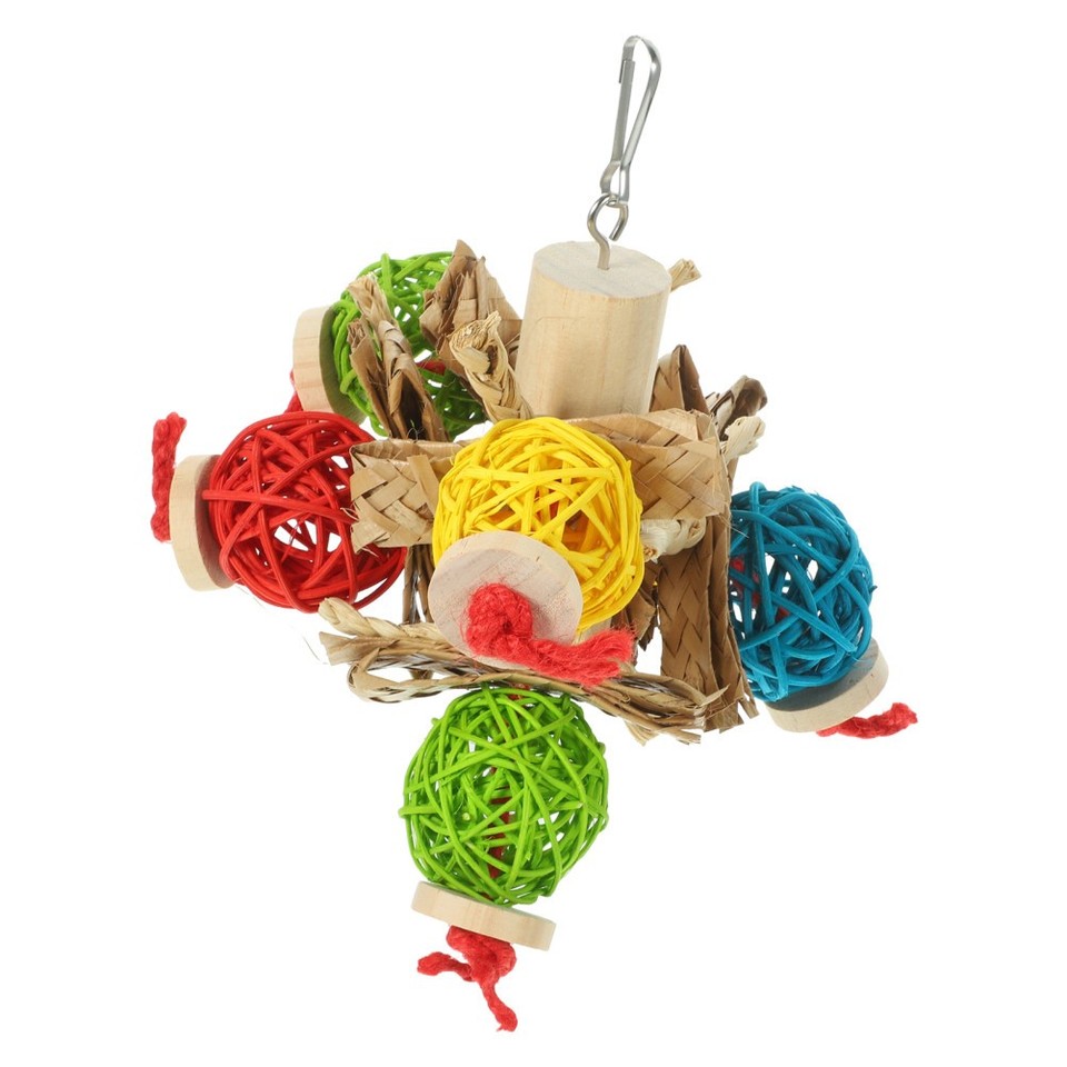 Bird Parakeet Perch Bird Swing Cage Toy Parrot Chewing Toy Bird Perch ...