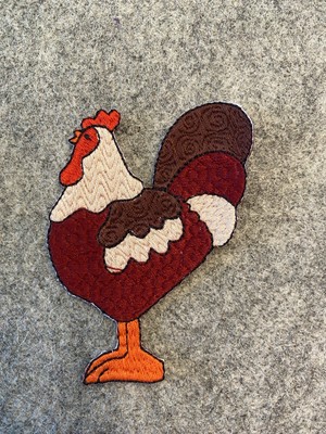 Rooster Applique Patch -Chicken Farm Animal Embroidered Badge 3" Iron ...