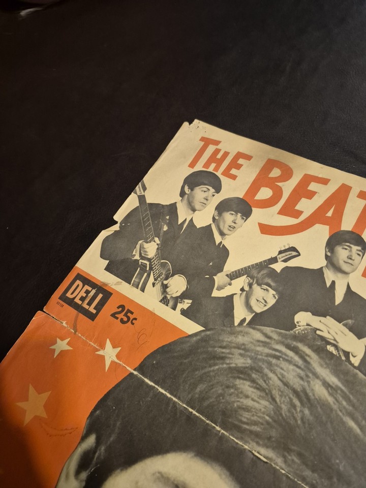 Vintage The Beatles Poster 1964 Dell Teen Magazine Insert 1960s Foldout ...