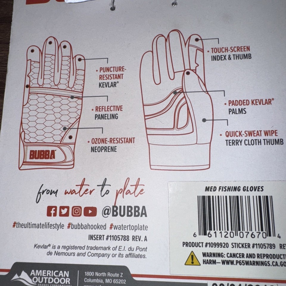 Bubba Fillet Gloves Fish Cleaning Gloves Puncture Cut Resistant Gloves ...