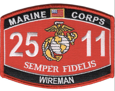 4.5" MARINE CORPS MOS 2511 WIREMAN EGA EMBROIDERED PATCH | eBay