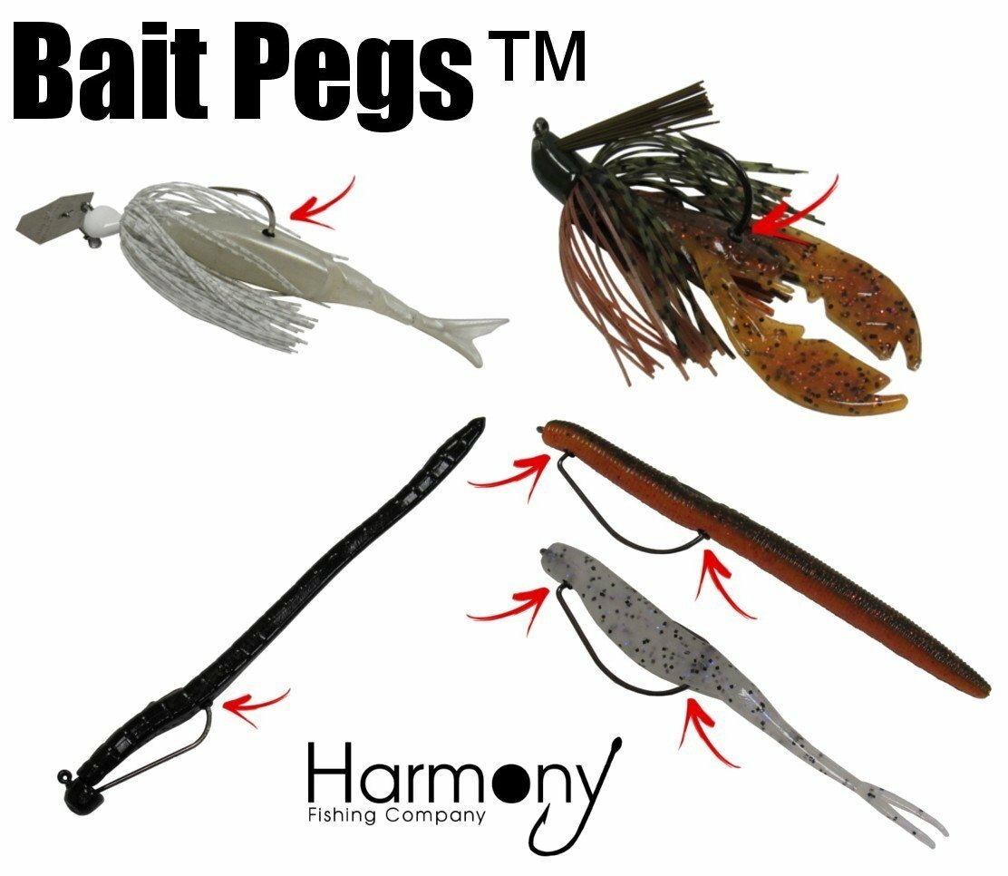 Bait Pegs (100 Pack) - Fishing Soft Plastic Lure Holders/Keepers/Savers ...