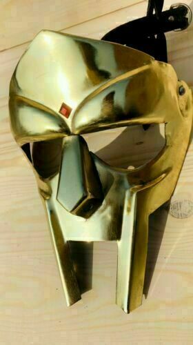 Gladiator Mask Golden MF Doom Brass Finish Face Armour Medieval Limited ...