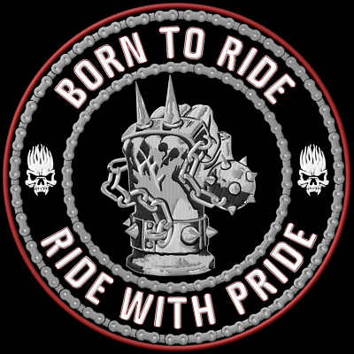 Born to Ride Ride with Pride Fist XL ecusson brodé patche Thermocollant ...