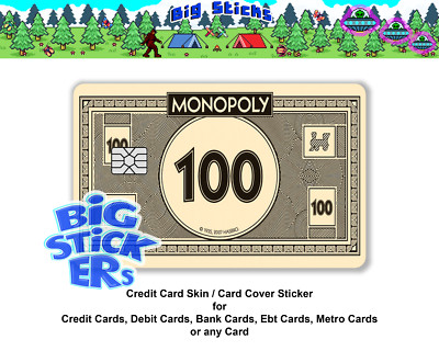 Monopoly Money Credit Card Skin Cover SMART Die-cut Sticker Decal | eBay