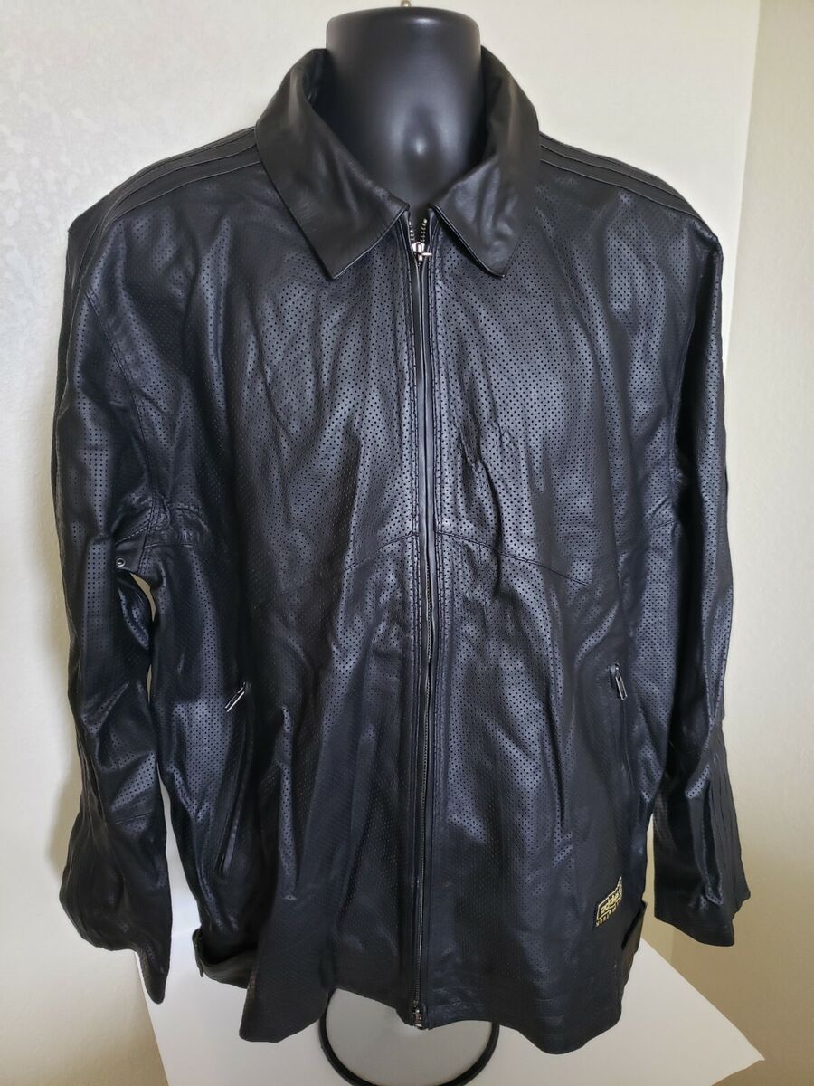 Adidas Muhammad Ali Perforated Black Leather Jacket Mega Adidas Muhammad Ali Perforated Black Leather Jacket Mega