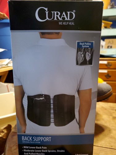 Curad Back Support with Dual - Pulley System Black XX-Large, New | eBay