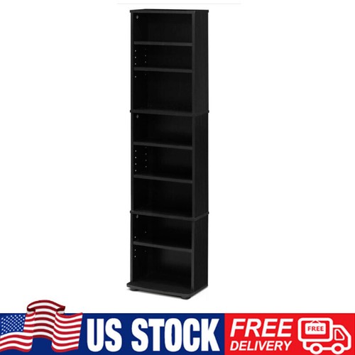 Shelf Multimedia Storage Cabinet Organizer Movie Tower Stand CD DVD ...