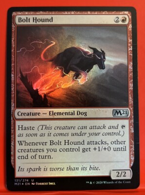 Bolt Hound Core Set 2021 131/274 Foil MTG Magic The Gathering Red ...