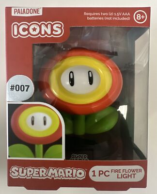Nintendo Paladone Icons Super Mario Fire Flower Light #007 Brand New In ...